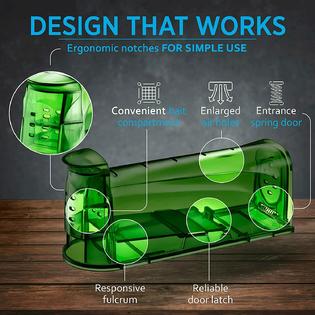 Trap2 Trazon Humane Mouse Traps Catch and Release - Easy Setup ...