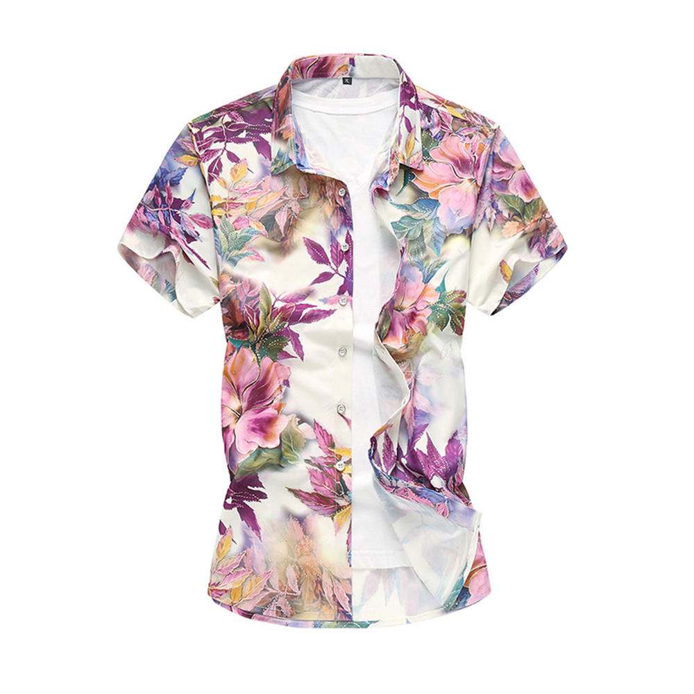 Zara Beez Men Summer Holiday Beach Flower Design Shirt