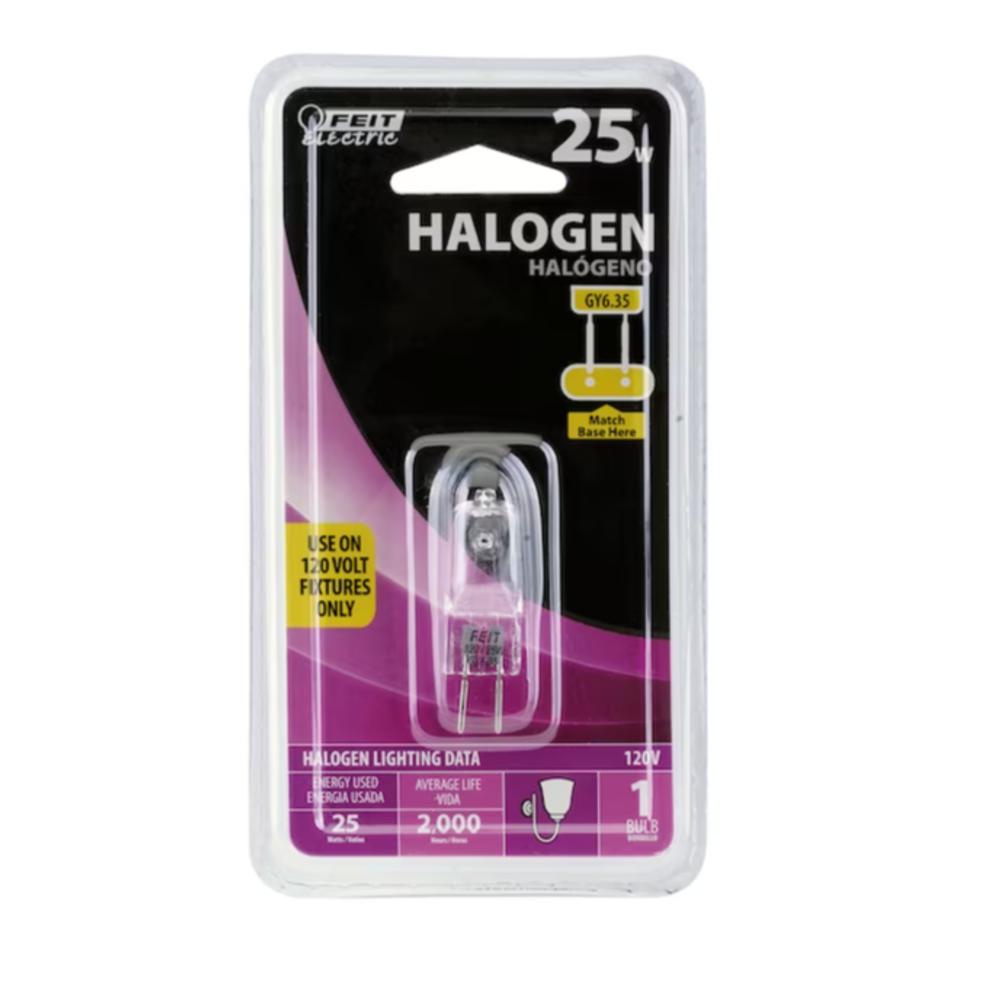 Feit Electric 25-Watt EQ T4 Bright White G6.35 Base Dimmable Halogen ...