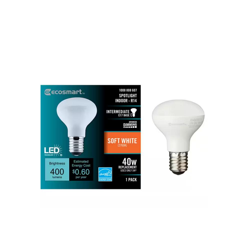 EcoSmart 40-Watt Equivalent R14 Reflector ENERGY STAR Dimmable LED ...