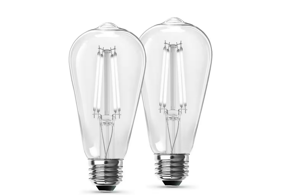Feit Electric 60W Equivalent ST19 CEC Dimmable Straight Filament Clear ...