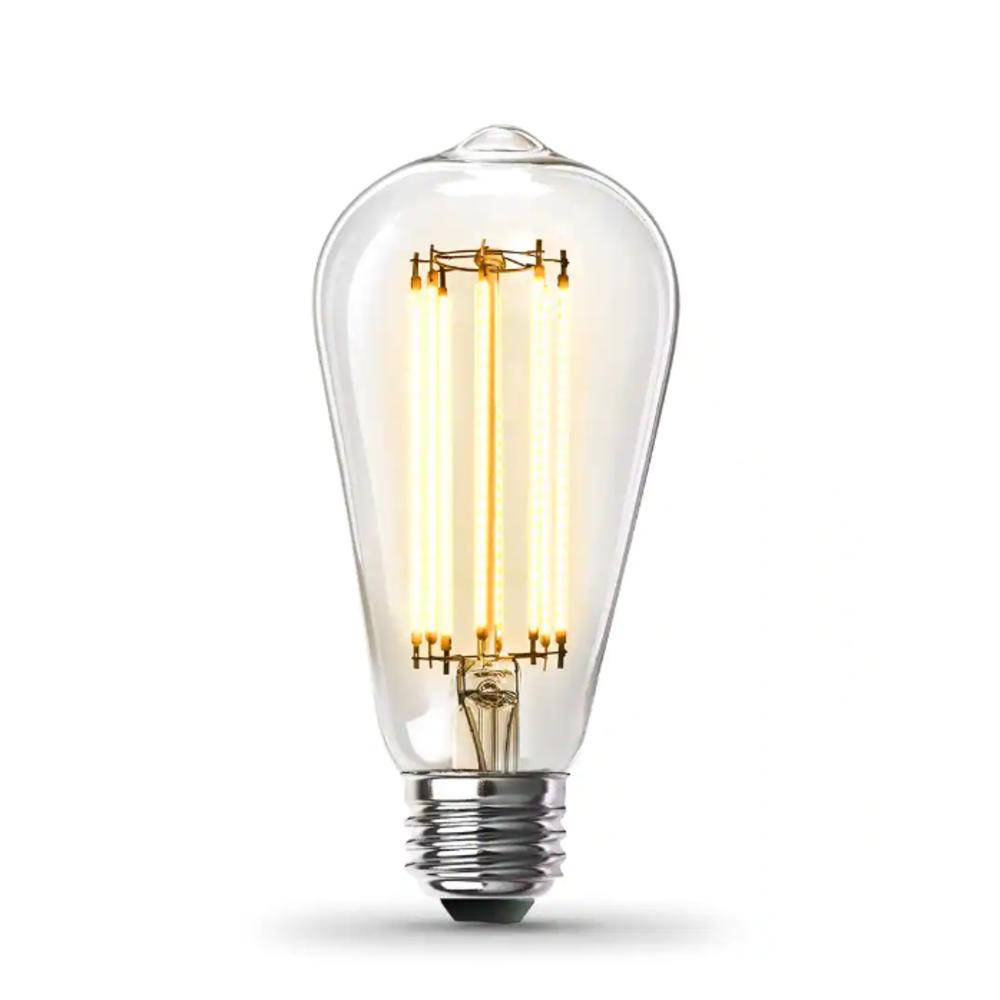 Feit Electric 60-Watt Equivalent ST19 Dimmable Straight Filament Clear ...