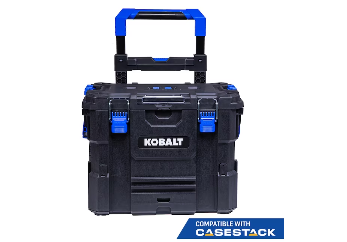 Kobalt CASESTACK 21.5-in Black Plastic Wheels Lockable Tool Box kobalt ...