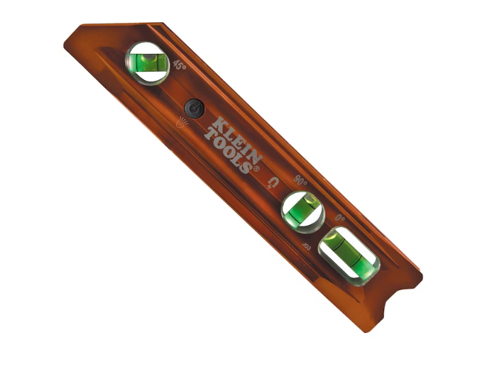 Klein Tools Aluminum 9-in 3 Vial Magnetic Torpedo Level Klein Tools ...