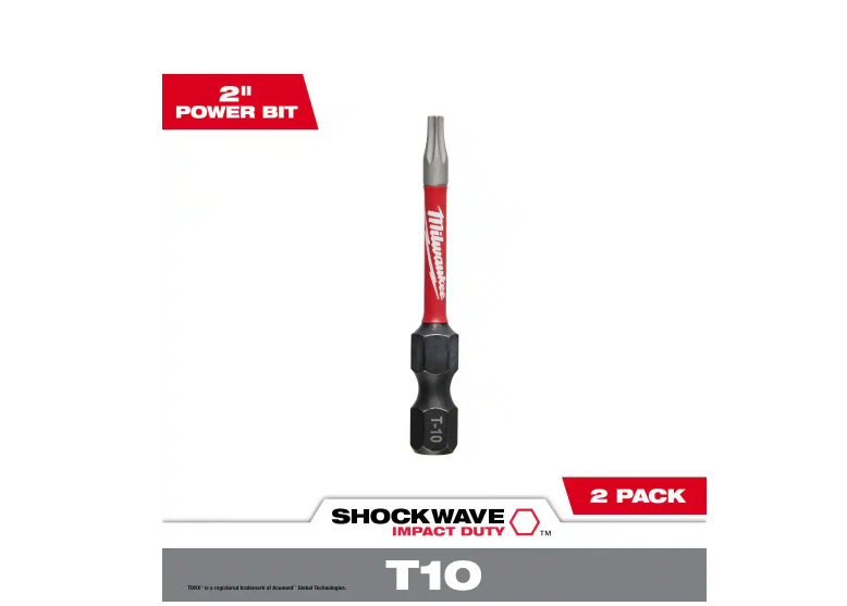 Milwaukee Shockwave Impact Duty 2 In T10 Torx Alloy Steel Screw Driver