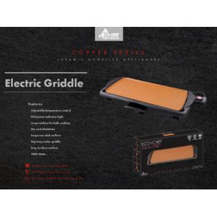 eco+chef EC-CEGR2530 ELECTRIC GRIDDLE by ECO+CHEF COPPER SERIES CERAMIC ...