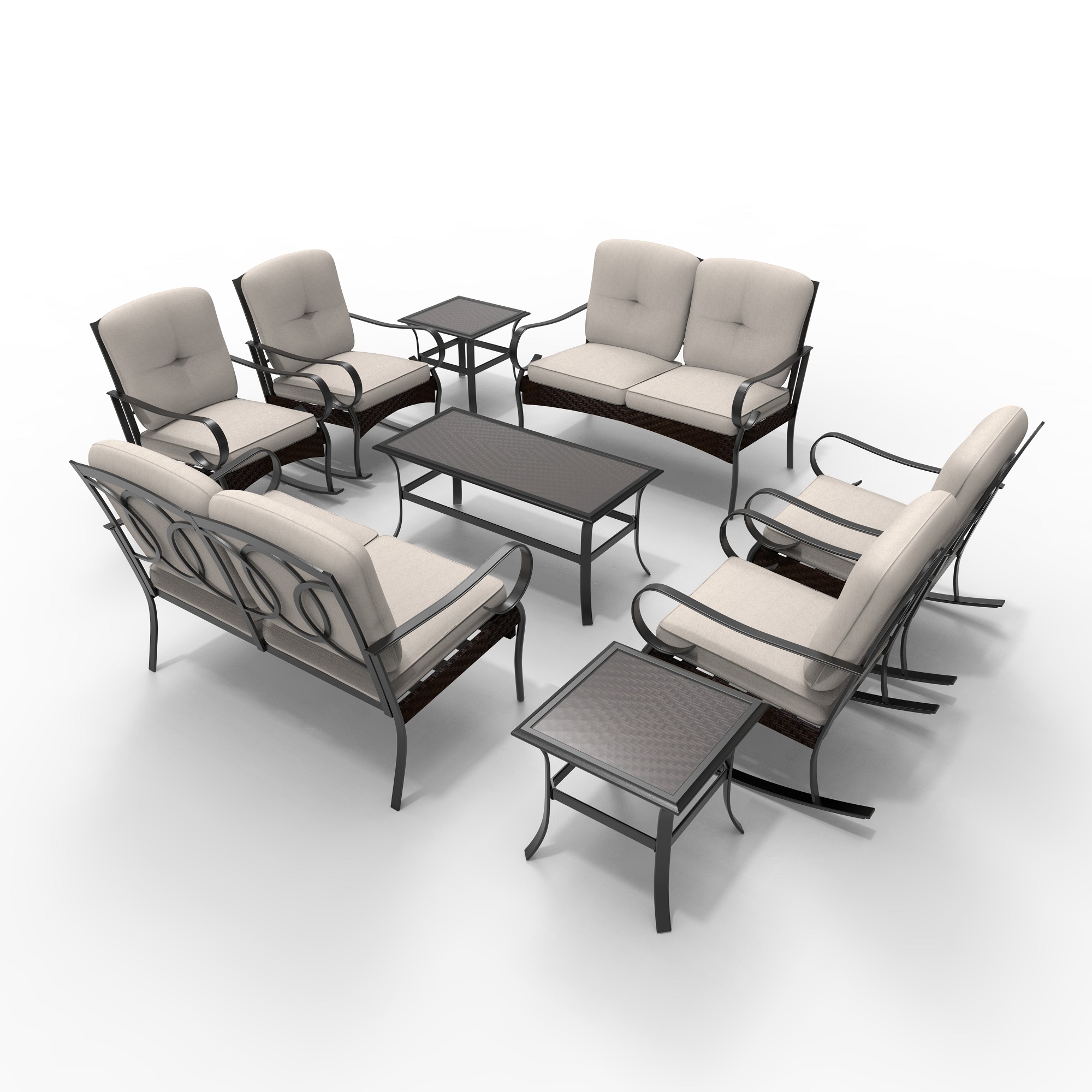Moda Furnishings Patio Conversation Sofa Set
