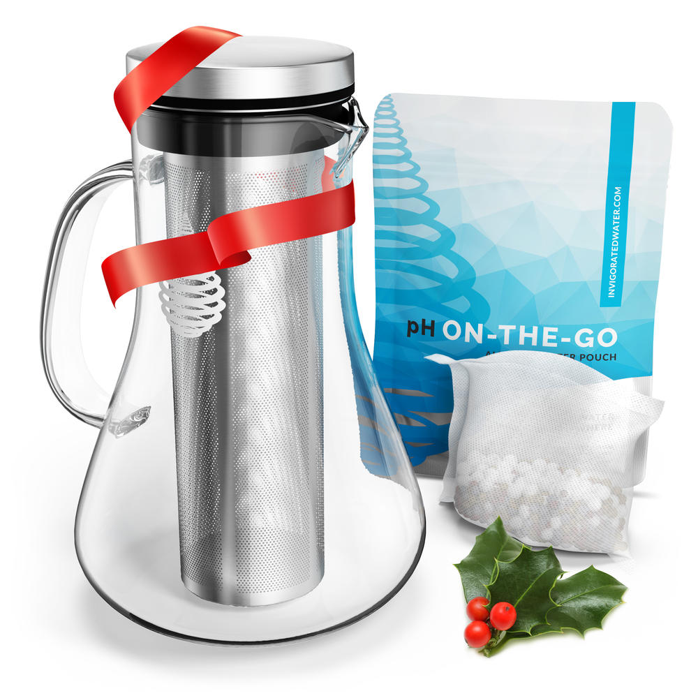 Invigorated Water pH REPLENISH Glass Alkaline Water Pitcher - Alkaline ...