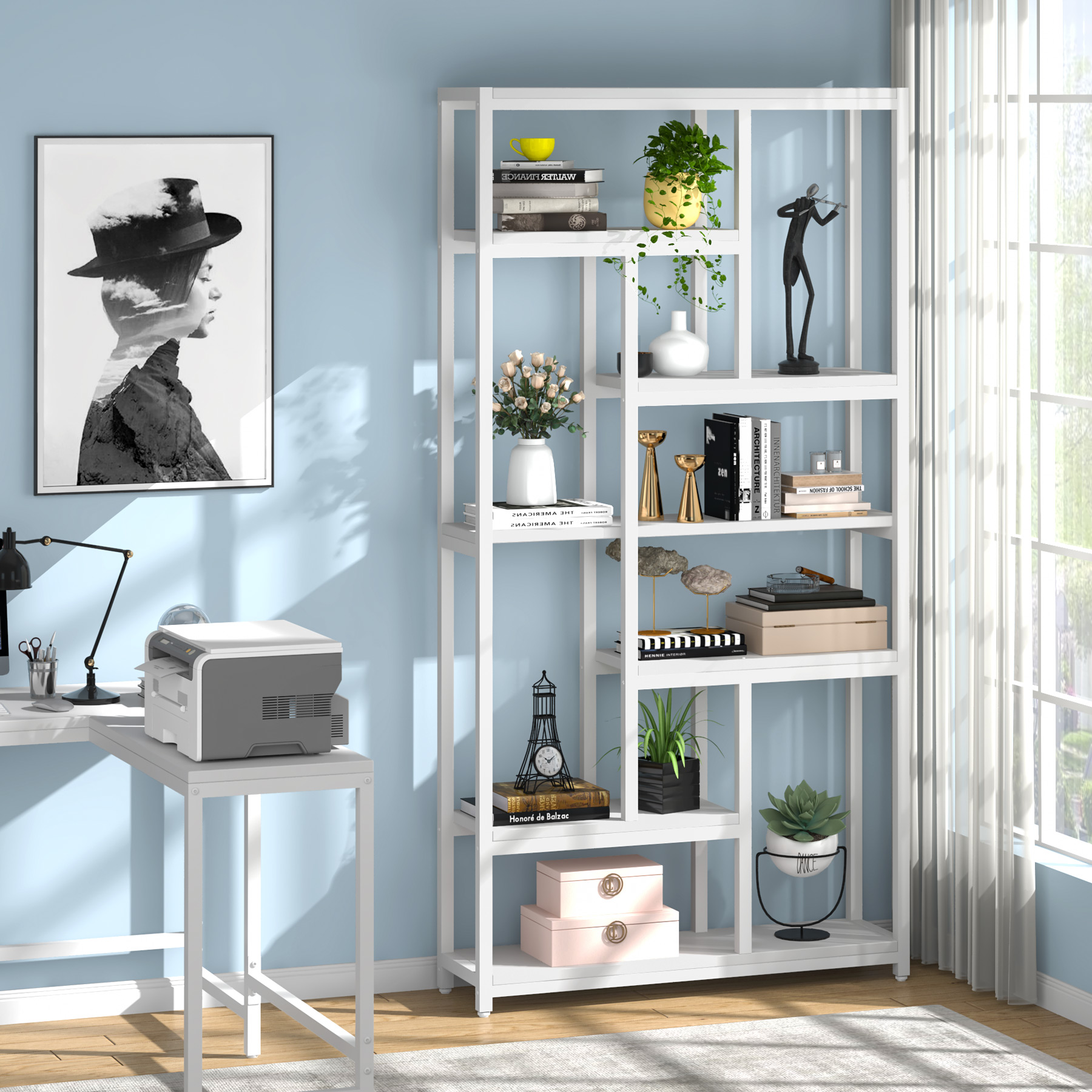 TribeSigns Tribesigns 7-Tier Bookcase 78.4 inch Extra Tall Bookshelf