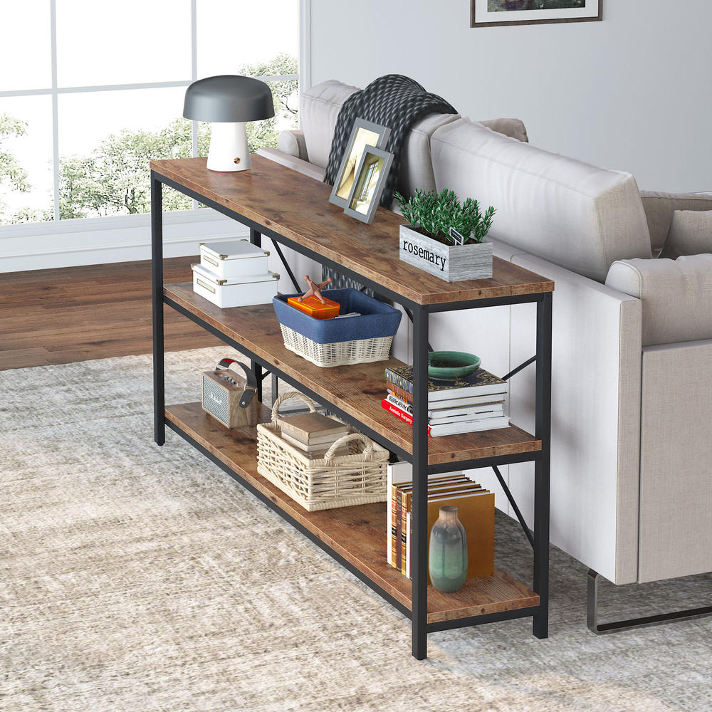 TribeSigns 3 Tiers TV Stand 70.8 Inches Console Table Extra Long TV ...