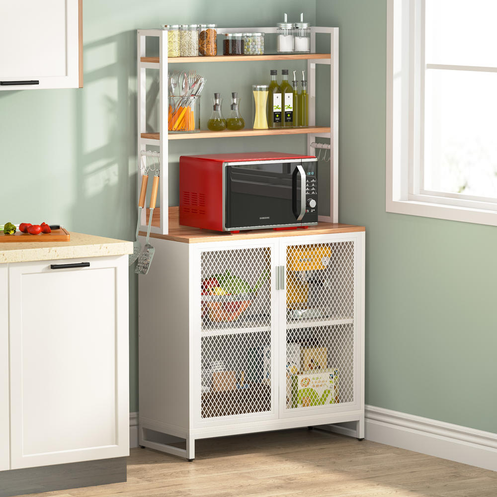 Tribesigns Kitchen Bakers Rack with Hutch, 5 Tier Kitchen Utility ...