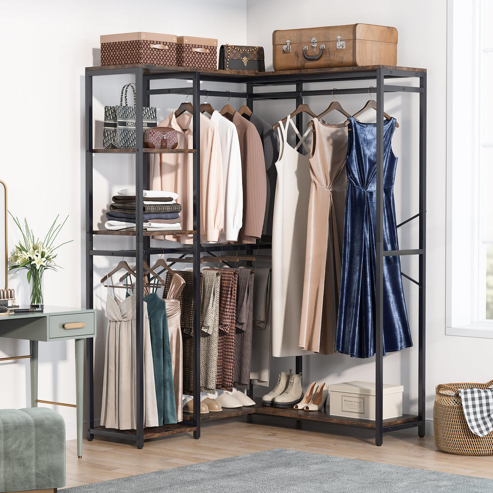 L Shaped Clothes Rack