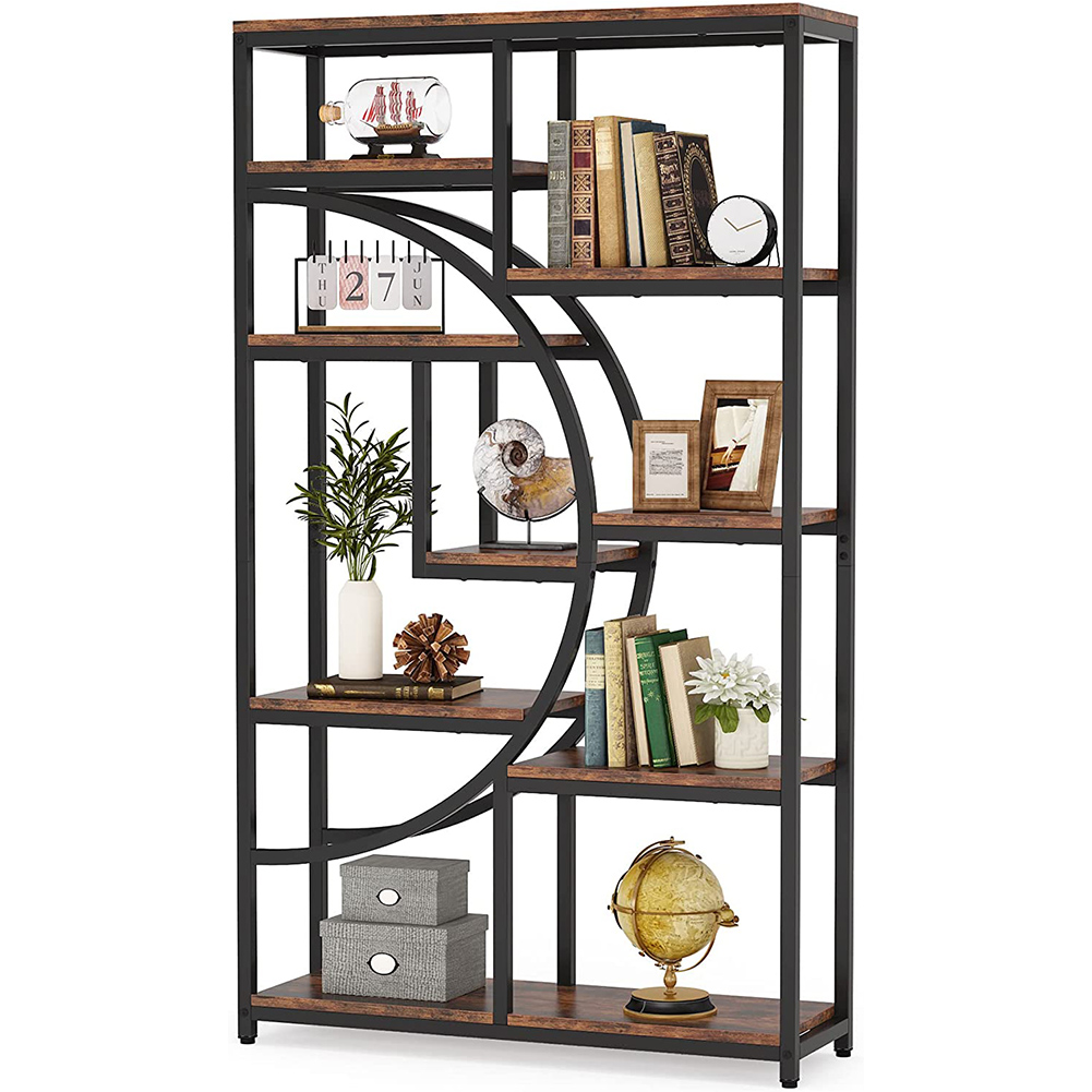 TribeSigns Tribesigns Freestanding Bookshelf Industrial 5 Tier Etagere ...