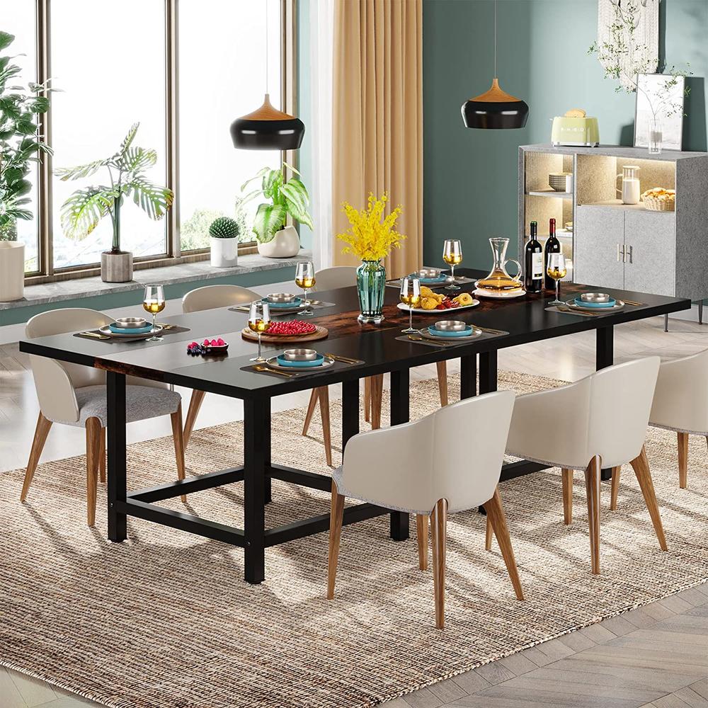 Tribesigns Rustic Square Dining Table for 4 People