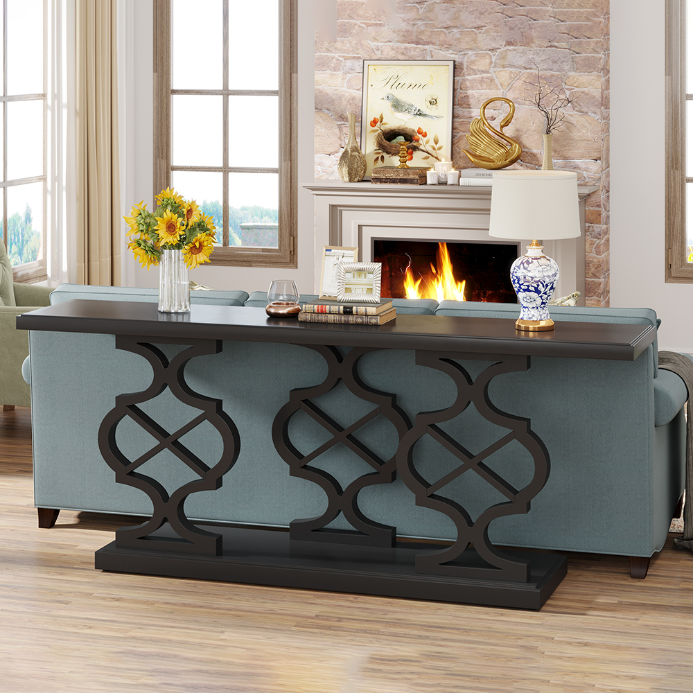 Tribesigns Farmhouse Console Table, 63-Inch Wood Entryway Table Narrow ...