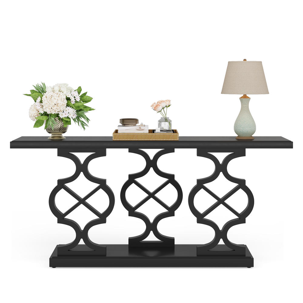Tribesigns Farmhouse Console Table, 63-Inch Wood Entryway Table Narrow ...