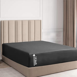 Lux Decor Collection King Queen Fitted Sheets, 16" Extra Deep Pocket ...