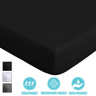 Lux Decor Collection King Queen Fitted Sheets, 16" Extra Deep Pocket ...