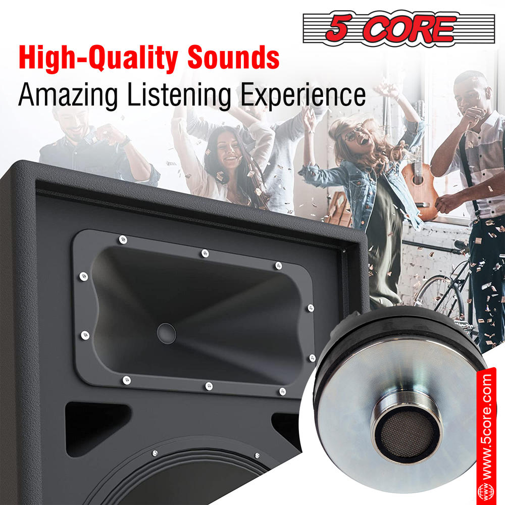 5 Core Horn Tweeter Replacement Compression Driver 135W RMS Tweeter 8 ...