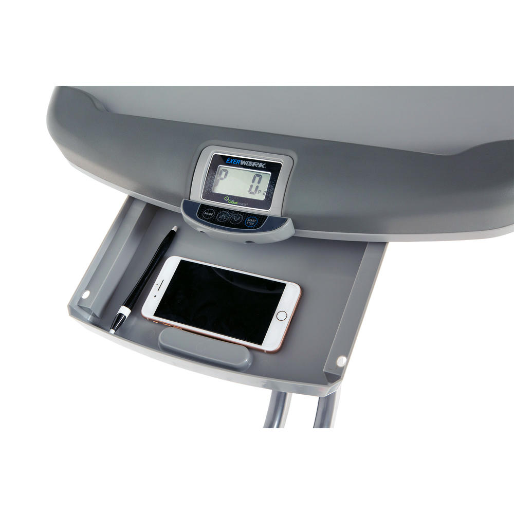 EXERPEUTIC EXERWORK 2000i Bluetooth Folding Exercise Desk Bike with 24 ...