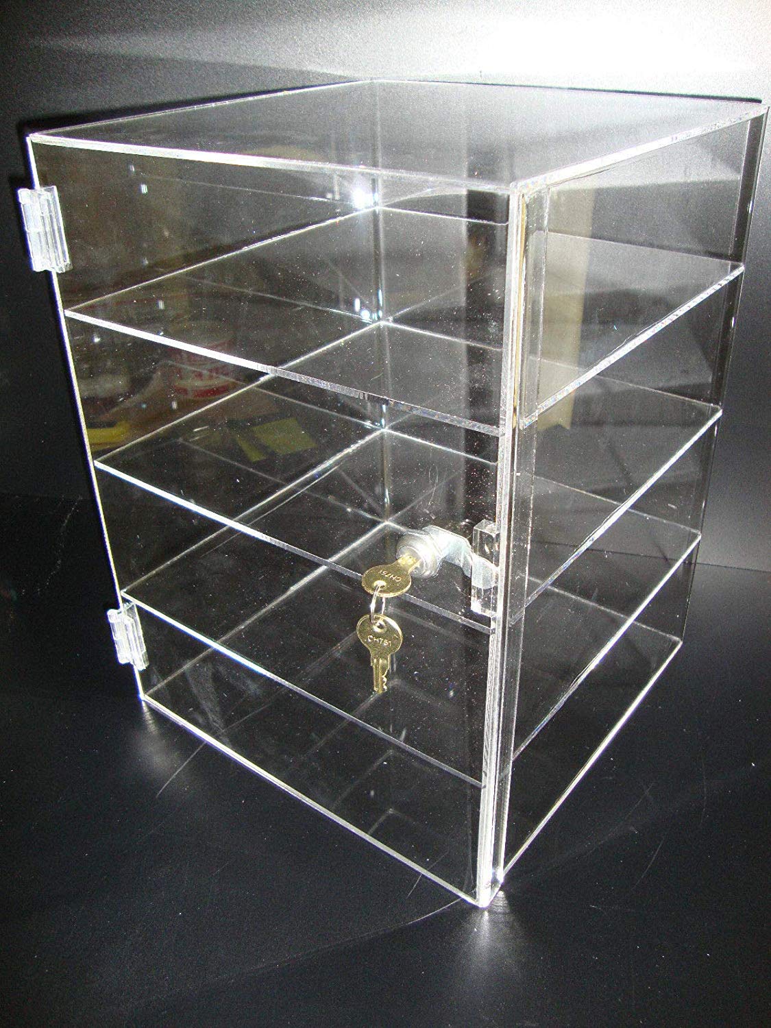 Displays2buy 12" x 12" x 16" Locking Security Showcase Safe Box Acrylic ...