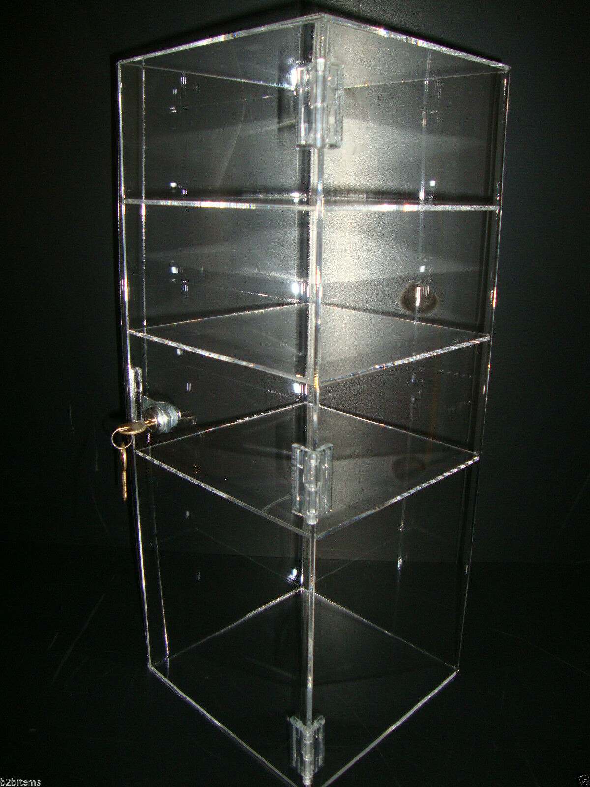 Displays2buy 8" x 8" x 19" Locking Security Showcase Safe Box Acrylic ...