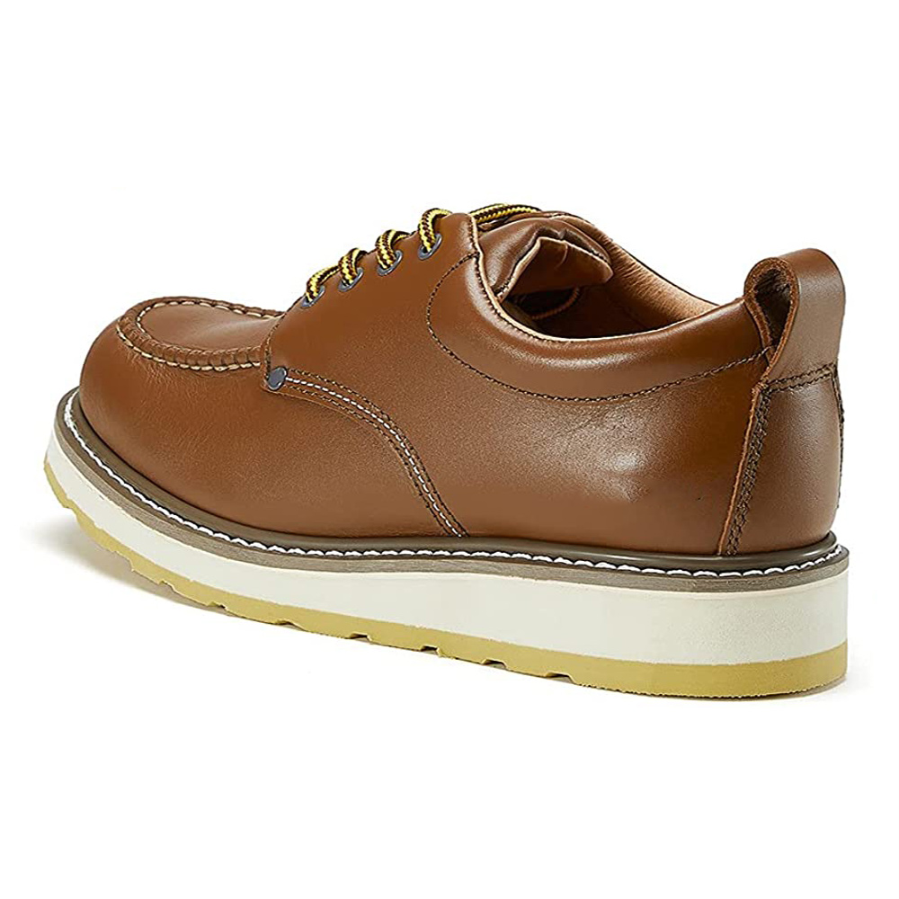 Hardcan DH-82994 Men’s 4 Inch Soft Toe Brown Full Grain Leather Oxford ...