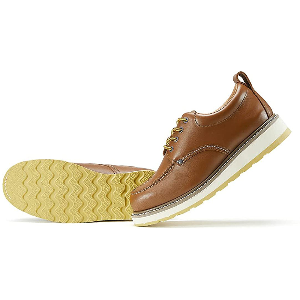 Hardcan Men’s 4 Inch Soft Toe Brown Full Grain Leather Oxford Work ...