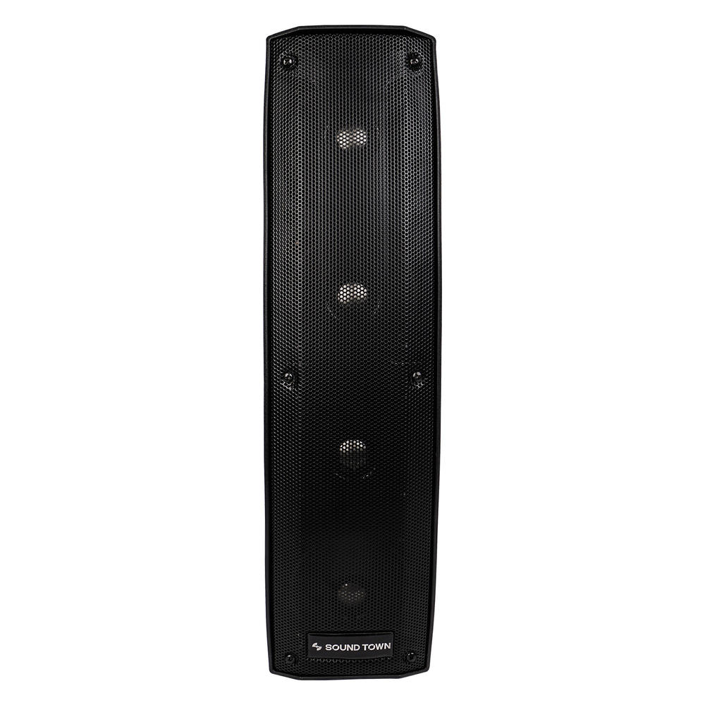 Sound Town Column Speaker Set: Two 4*4" Column Speakers, Stands, 9 feet ...