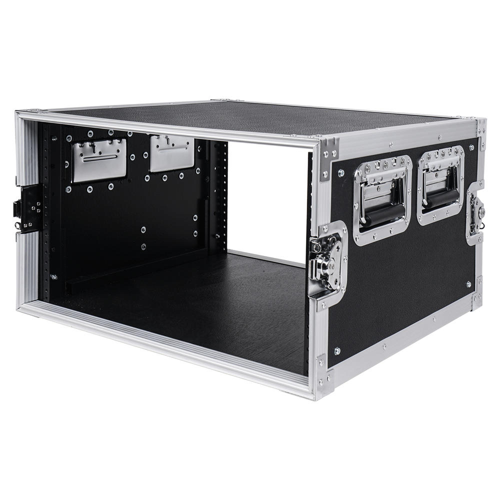 Sound Town 6U PA/DJ Rack/Road Case, 6-Space, with 17” Depth, Plywood ...