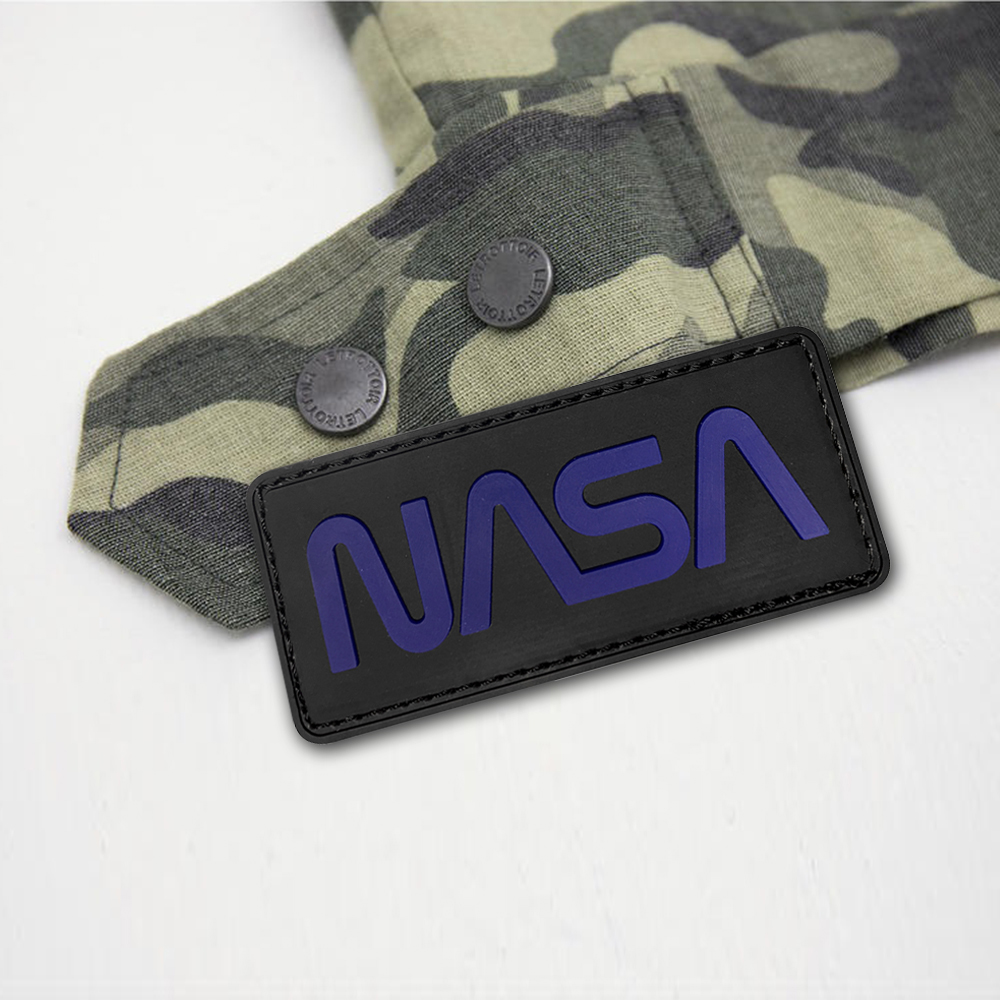 MORTHOME M NASA Worm Logo Space Tactical Military Morale PVC Rubber ...