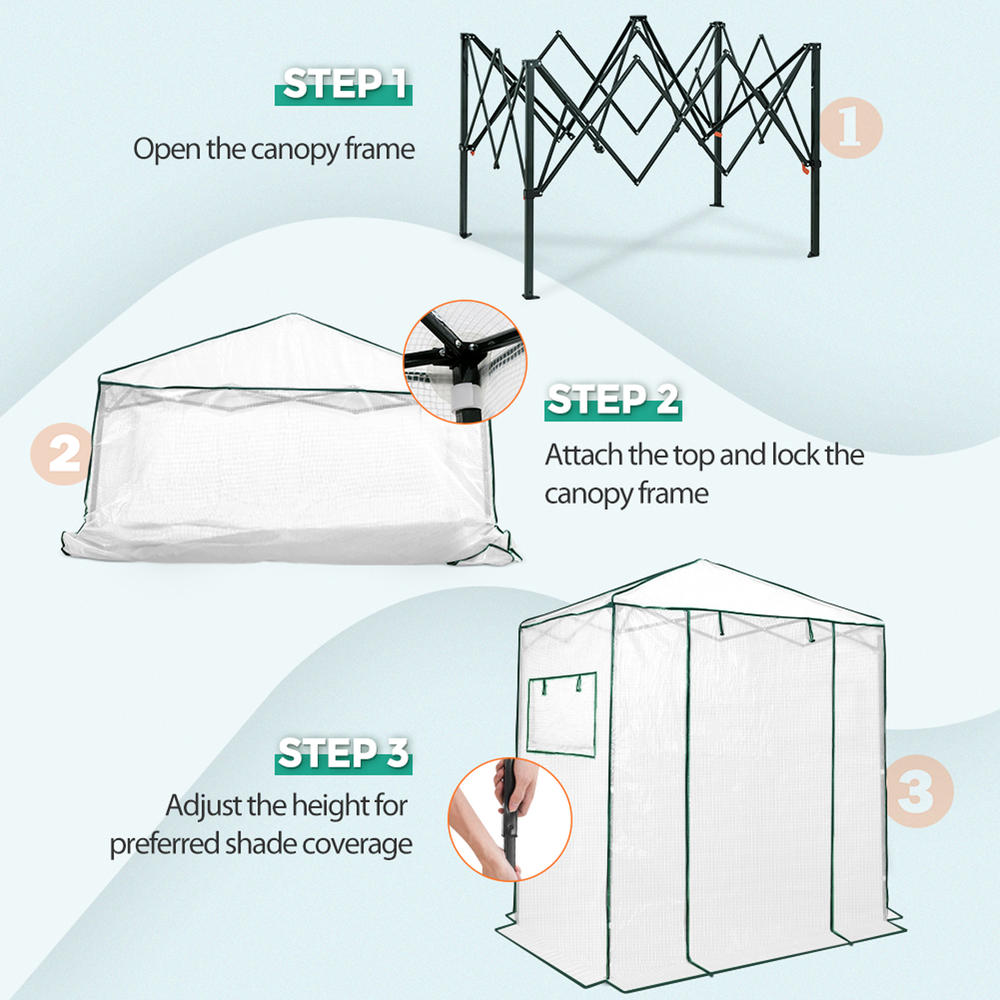 Eagle Peak 6x4 Portable Walk In Greenhouse Instant Pop Up Fast Setup