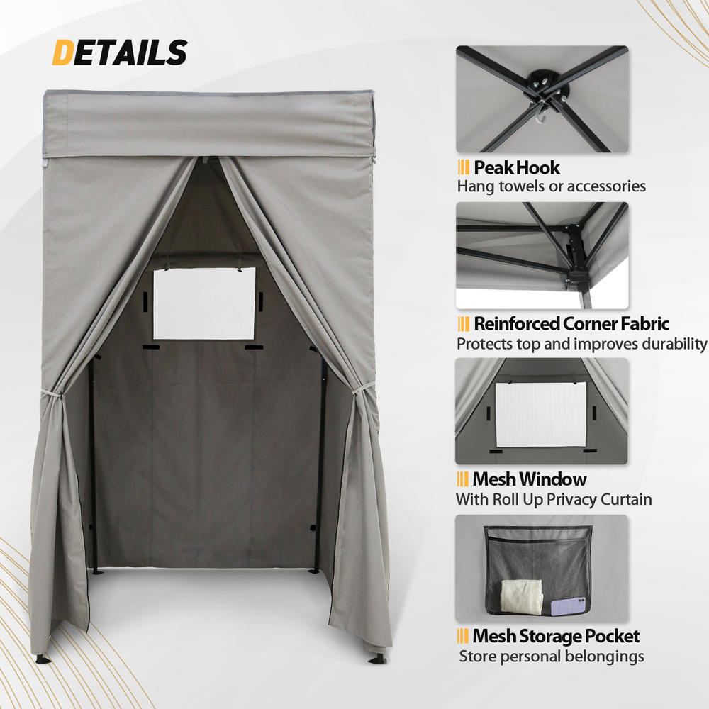 EAGLE PEAK Flex Compact 4x4 Pop-up Canopy Changing Room, Portable ...