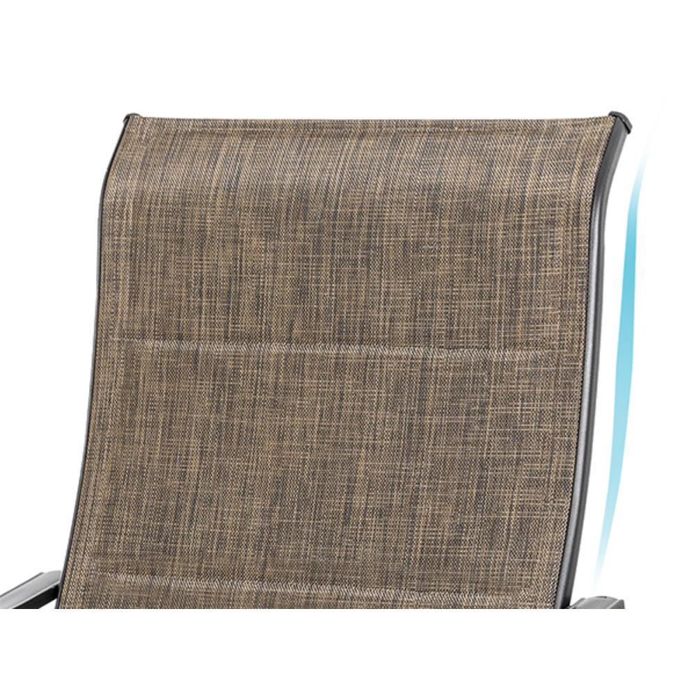 Nuu Garden Outdoor Chair Set of 2 C-spring Motion Dining Chairs ...