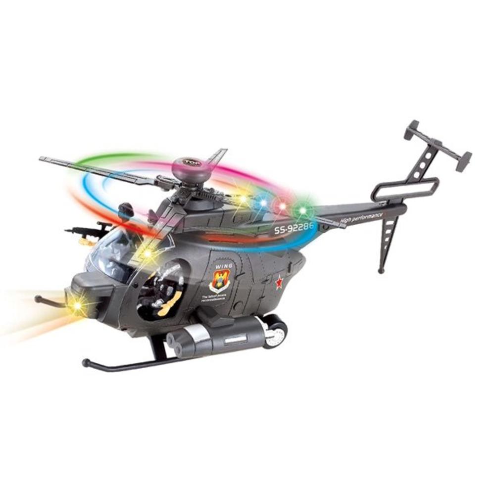 Mattel Military Helicopter with Lights Sounds Bump and Go Self Riding ...