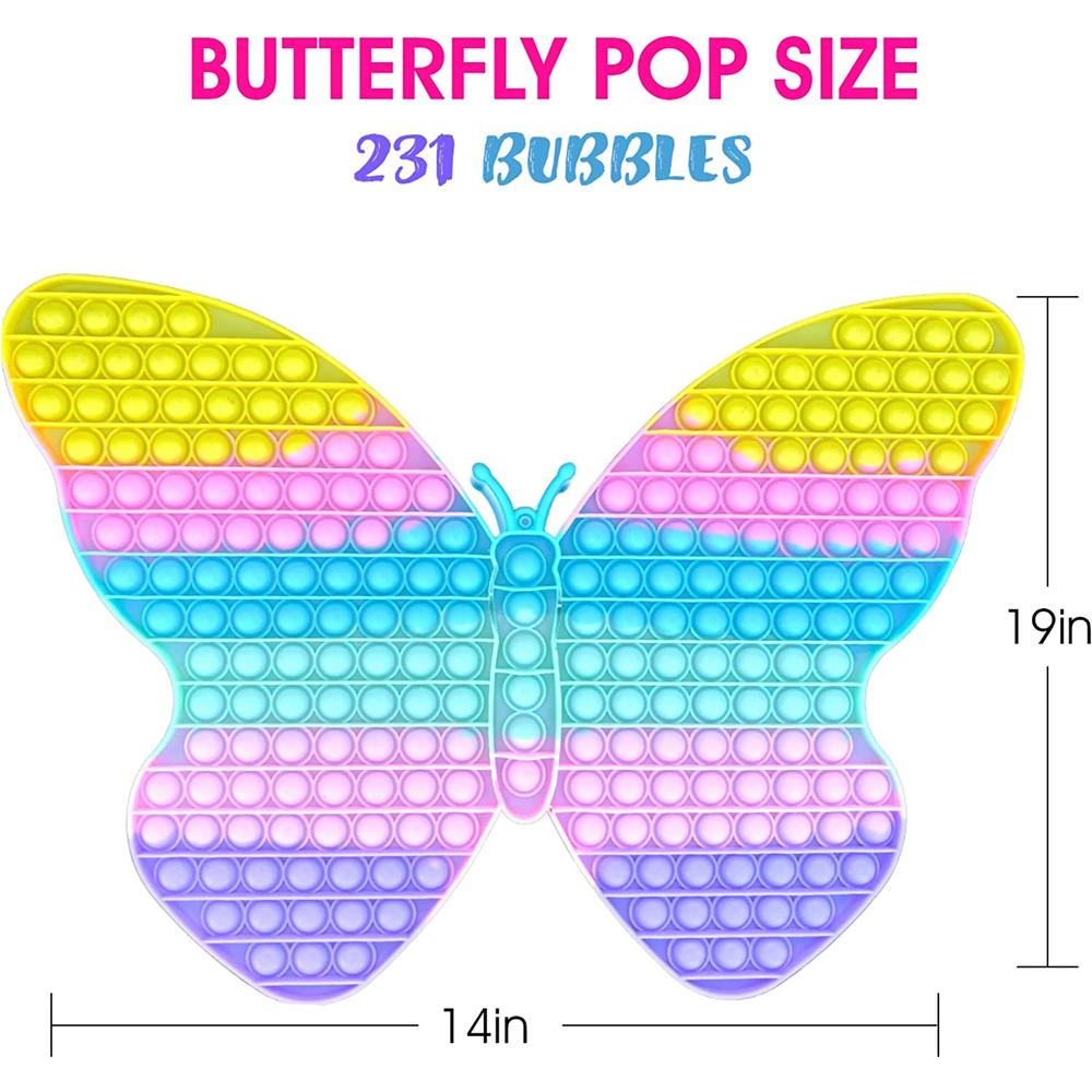 Arc 19 Inch Giant Push Pop It Butterfly Fidget Toy Jumbo Pop It Games ...