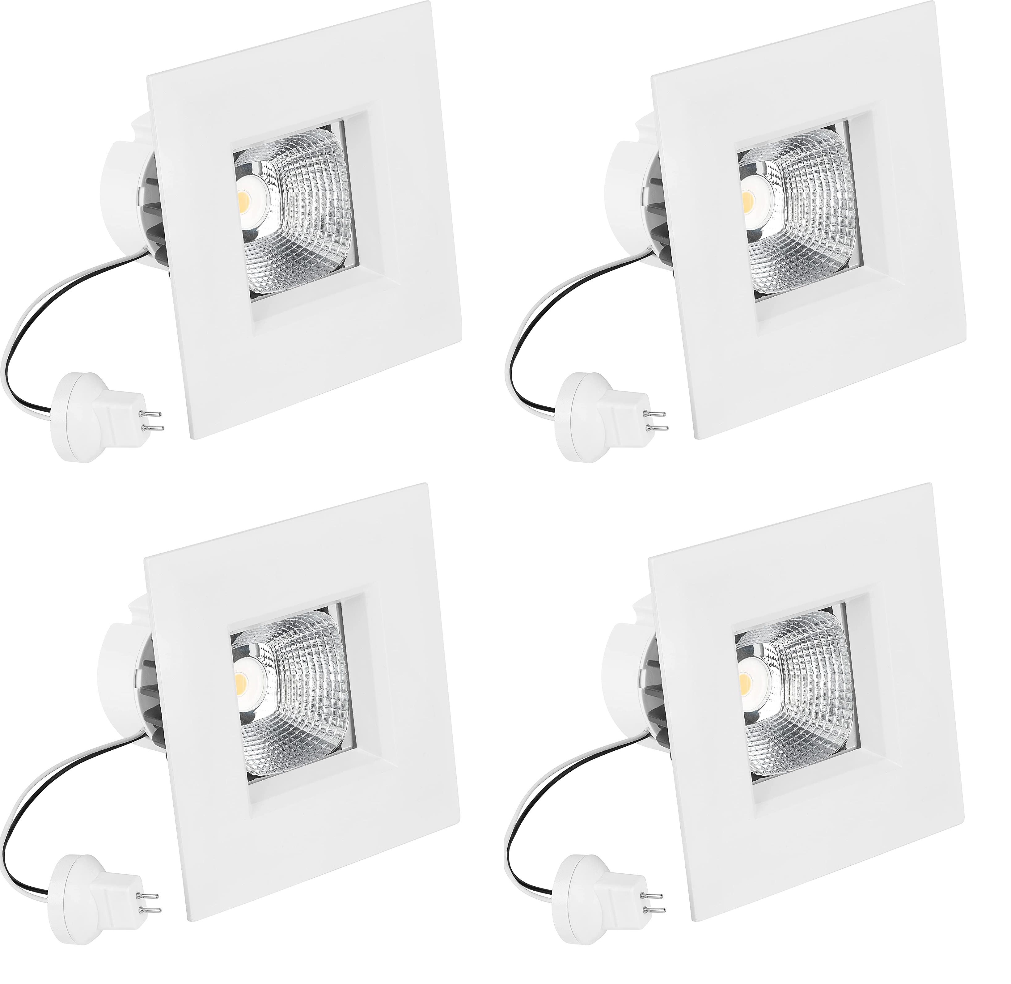 Rayhil 4 Inch Square LED Recessed Downlight Retrofit 12W 12V Low ...