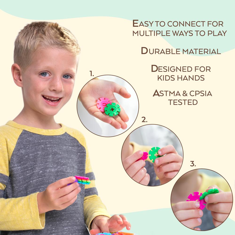 TOYLI Smart Coins 500 Pieces Interlocking Discs Set, STEM Connectors ...