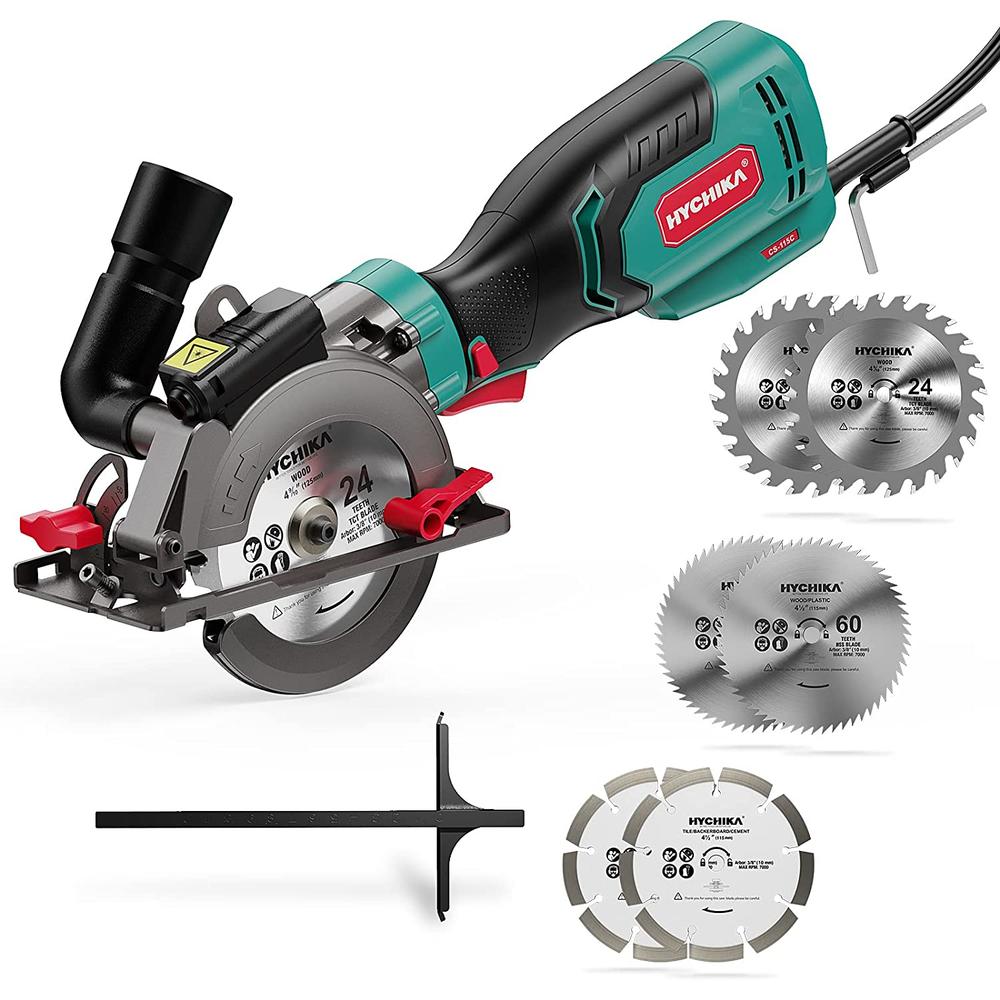 HYCHIKA Circular Saw, HYCHIKA 6.2A Electric Mini Circular Saw, Laser ...