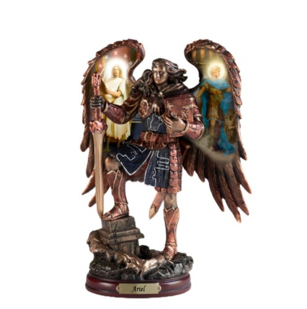 The Bradford Exchange "Ariel Lion of God" Archangels of Light Bronze ...