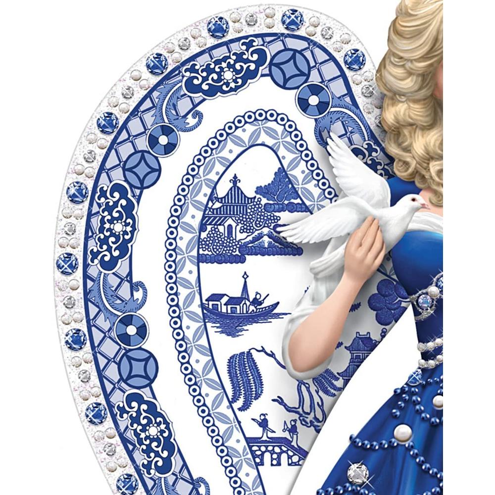 The Hamilton Collection Sparkling Blue Willow China Inspired Angel ...