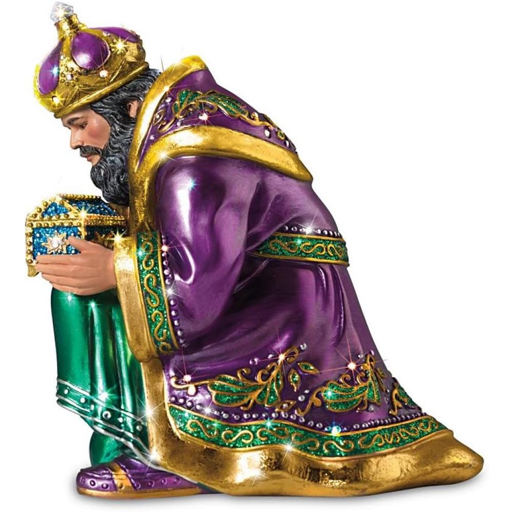 The Bradford Exchange King Balthazar From The Jeweled Nativity Figurine ...