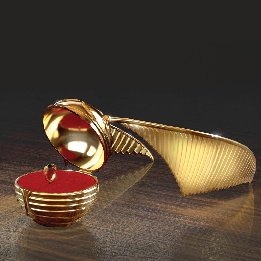 The Bradford Exchange Harry Potter Golden Snitch Cast-Metal Music Box ...