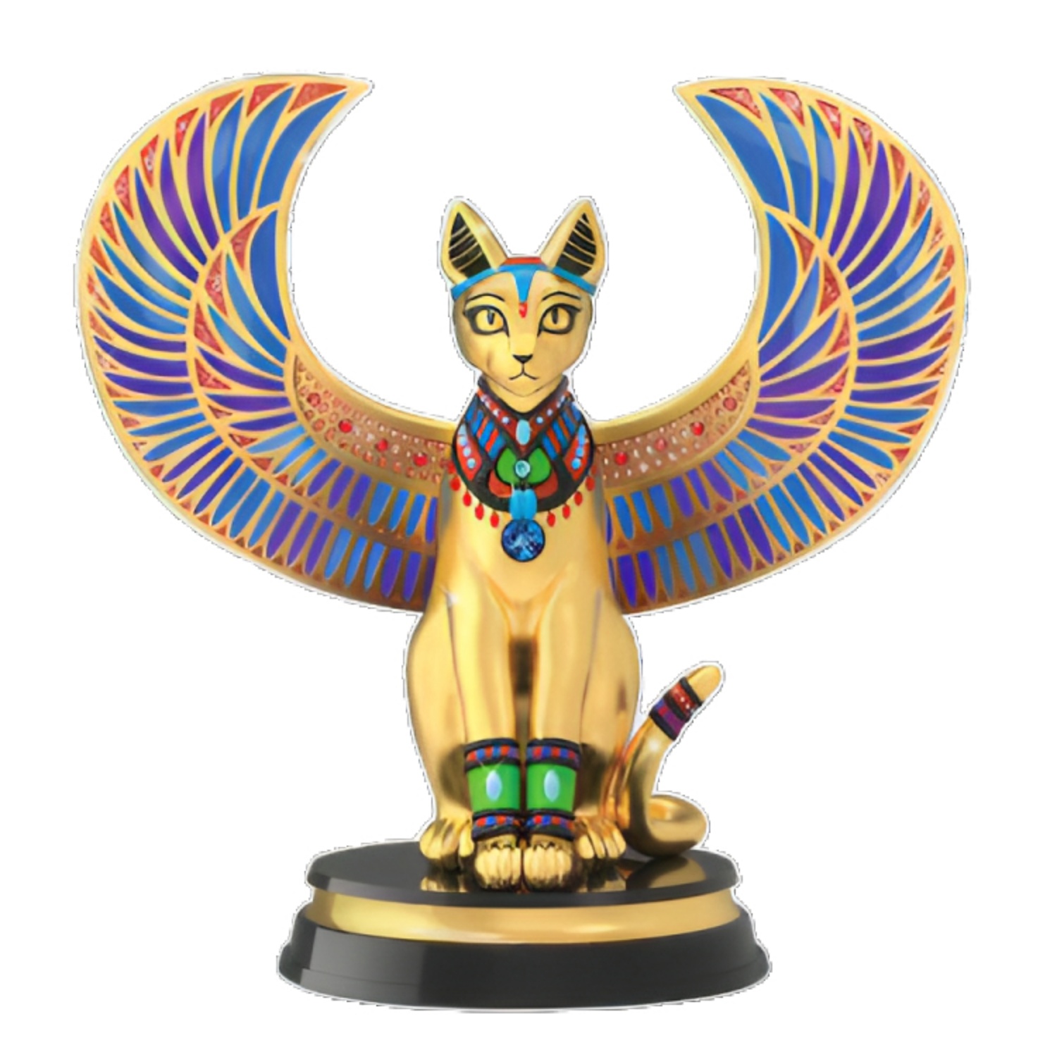 The Hamilton Collection Sparkling Egyptian Feline of the Nile Sculpture ...