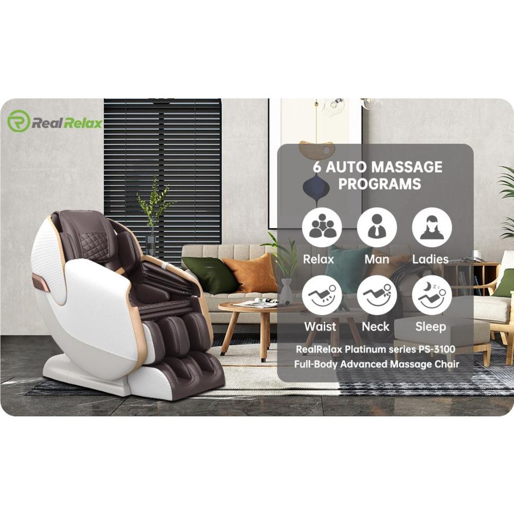 Real Relax Full Body Zero Gravity Sl Track Shiatsu Massage Recliner