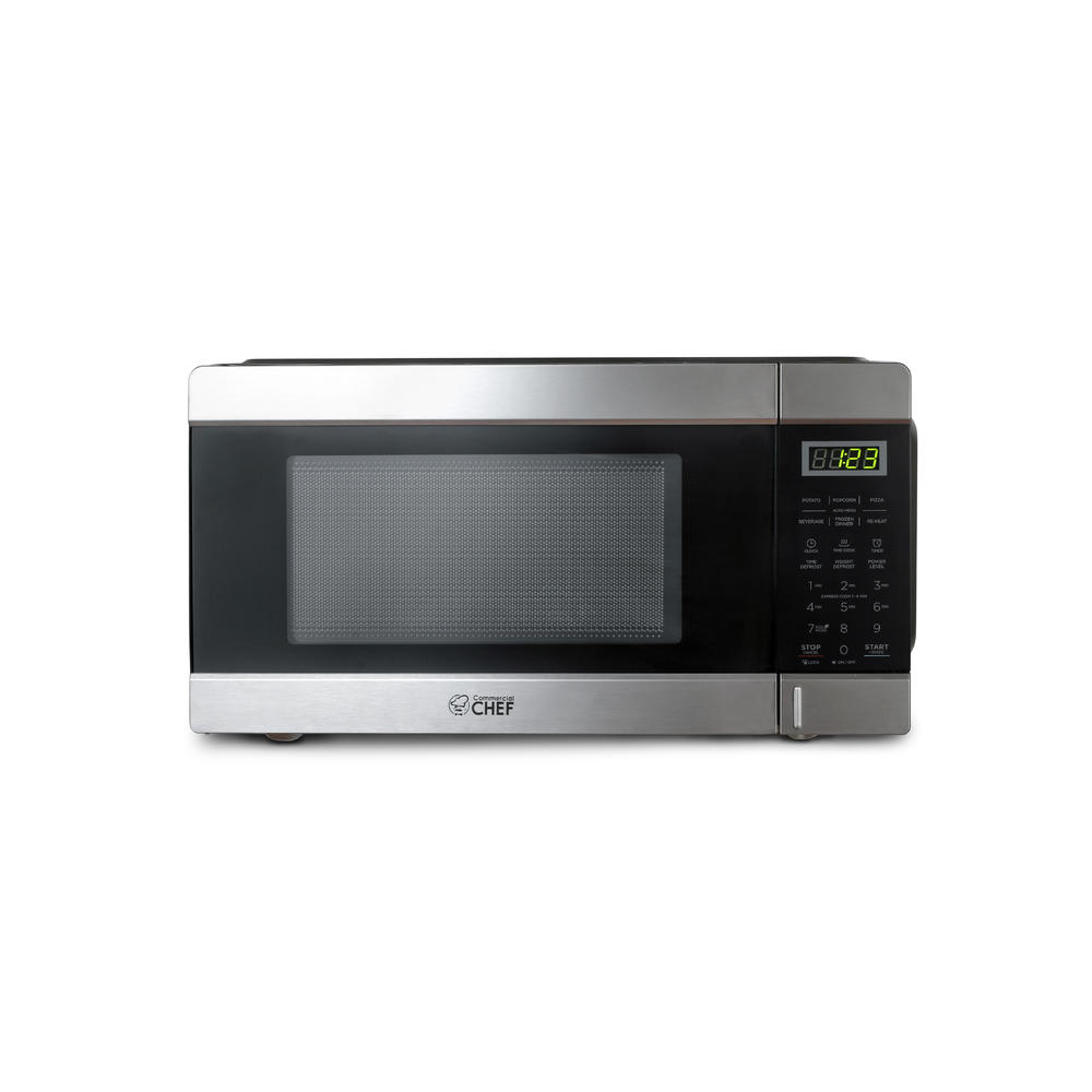Commercial Chef 1000W Countertop Microwave Oven, 1.1 Cu. Ft., Stainless ...