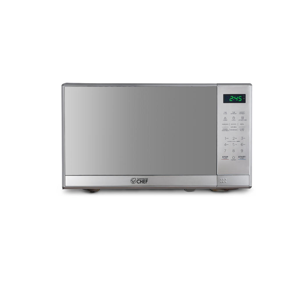 Commercial Chef 700W Countertop Microwave Oven, 0.7 Cu. Ft., Stainless ...