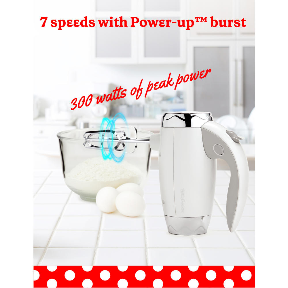 Betty Crocker 7 Speed Electric Hand Mixer With Stand And Soft Touch