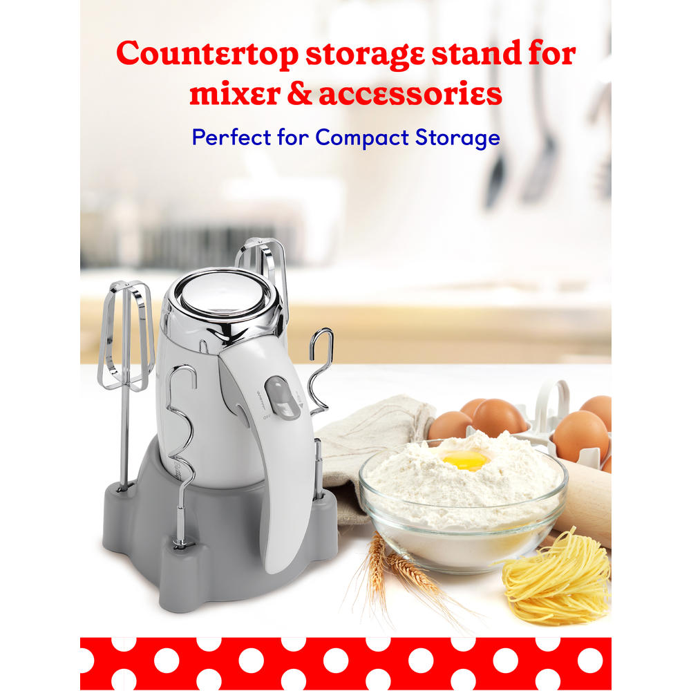 Betty Crocker 7 Speed Electric Hand Mixer With Stand And Soft Touch