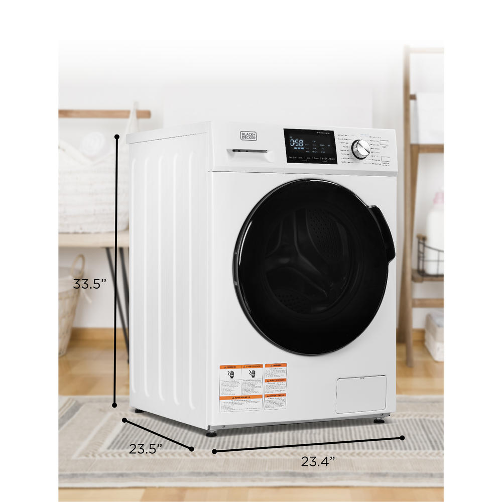 BLACK+DECKER Front Load Washer, 2.7 Cu. Ft. Energy Star Compact Washing ...